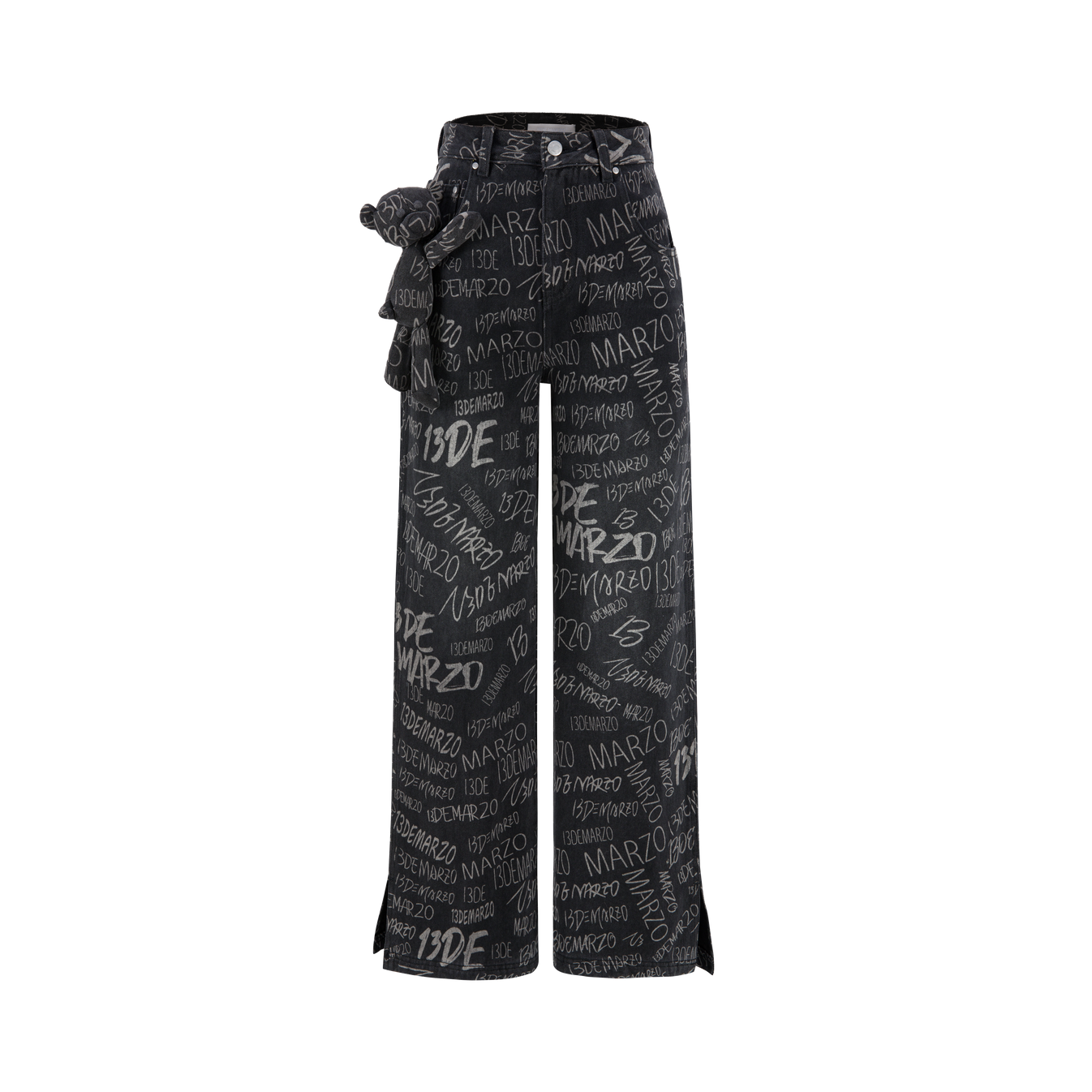 13DE MARZO Graffiti Logo Denim Jeans