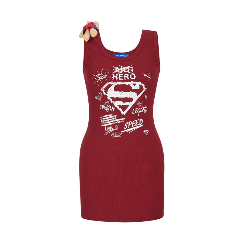 13DE MARZO Superman Bear Bodycon Dress
